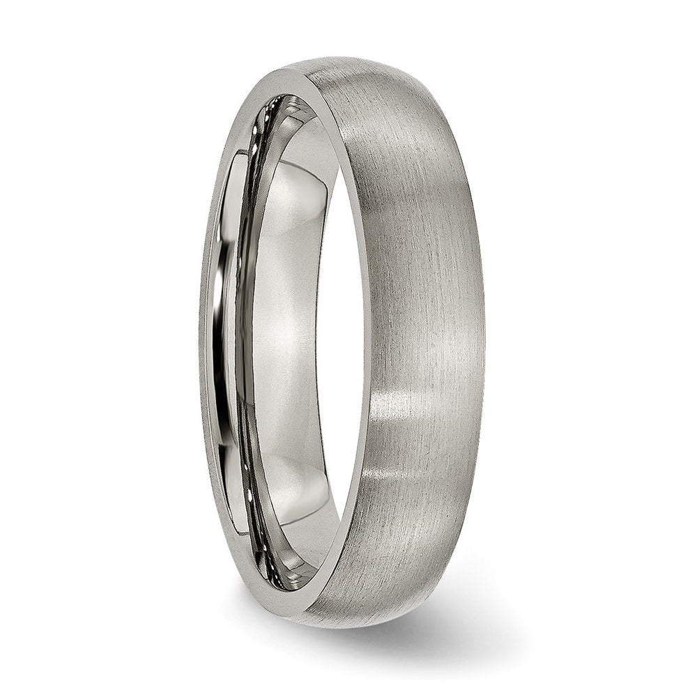 Chisel Titanium Brushed 5mm Half Round Band – European jewelry