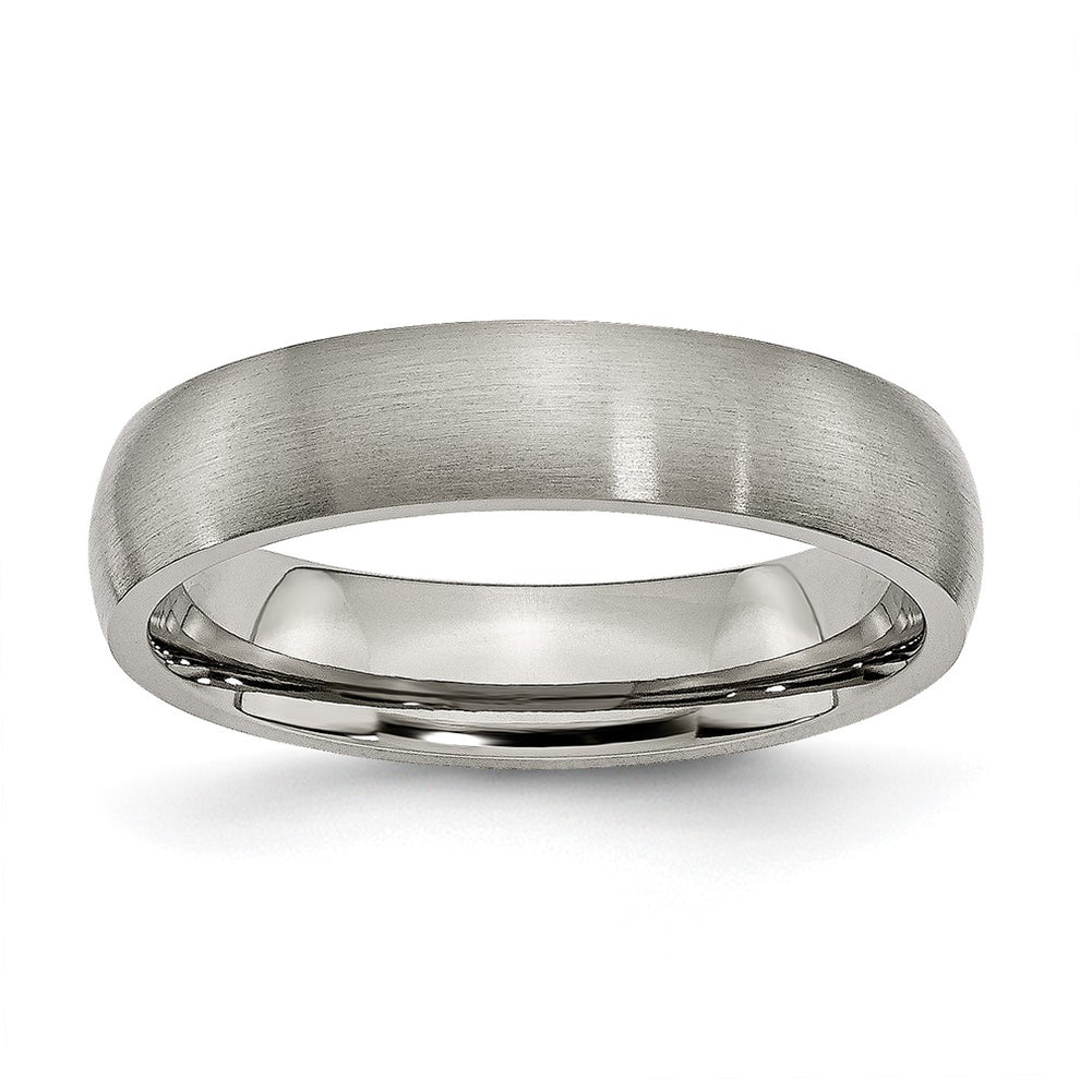 Chisel Titanium Brushed 5mm Half Round Band – European jewelry